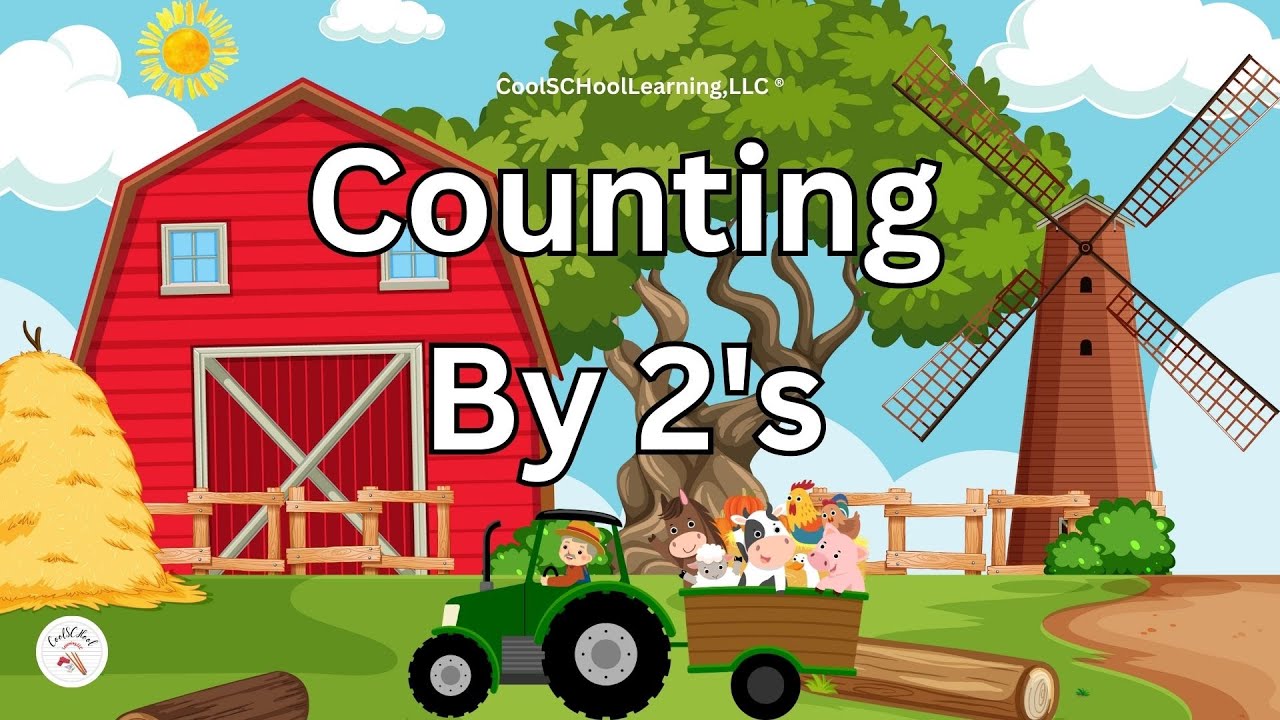 Counting by 2s | Easy Math for Kids, Preschool & Kindergarten | Numbers ...
