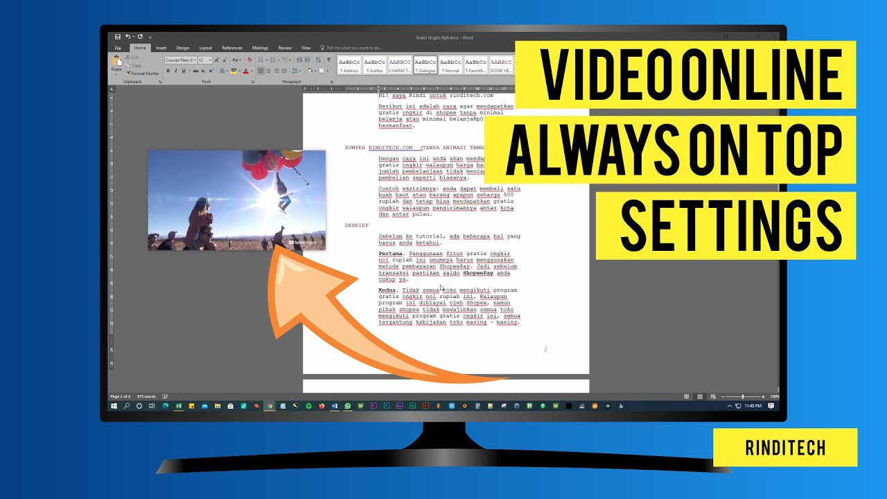 Cara always on top video di browser chrome - YouTube