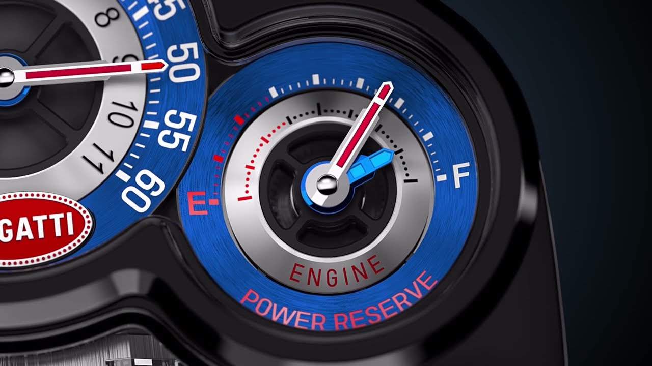 Klocka som matchar din Bugatti Tourbillon. Med fungerande V16-motor ...
