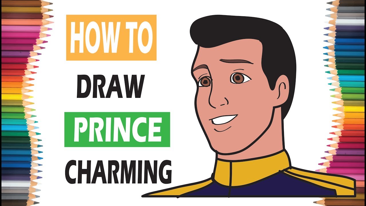 Drawing PRINCE CHARMING for kids [Cinderella] drawing cinderella | kids ...