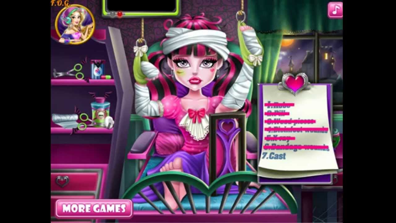 Monster High Hospital Recovery (Монстр Хай: Дракулаура в больнице ...
