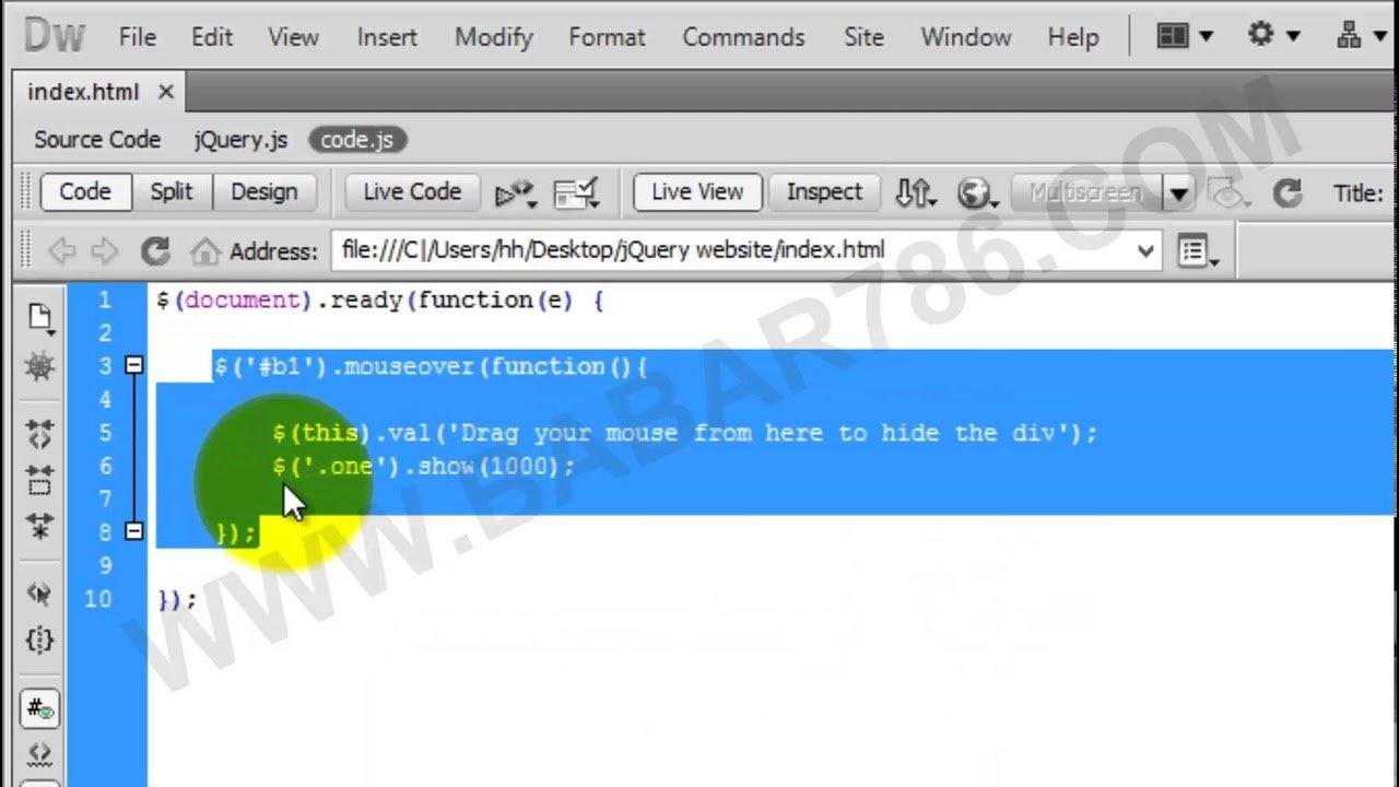 MouseOver and MouseOut Events of jQuery Class 14 in Urdu - YouTube