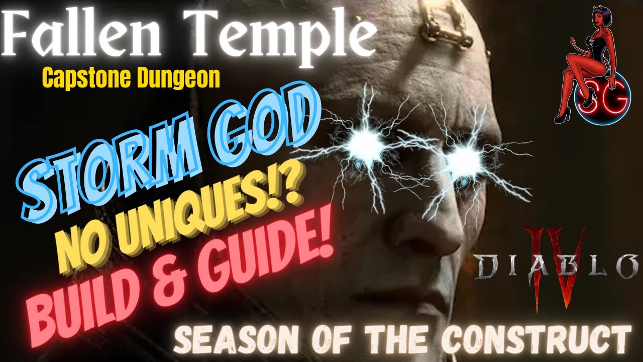 STORM GOD - No Uniques - Build & Guide! Diablo 4 Fallen Temple Capstone ...