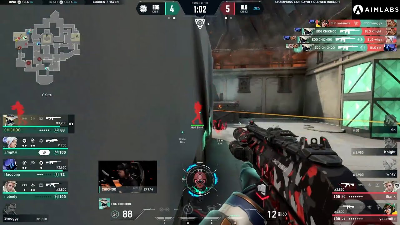 EDG CHICHOO CLEAN 4K TO HOLD THE SITE vs BLG | VALORANT Champions 2023 ...