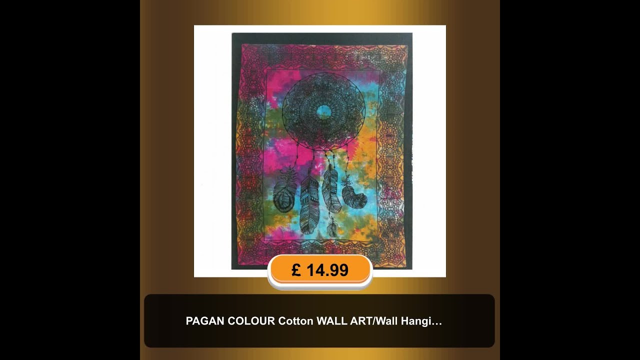 PAGAN COLOUR Cotton WALL ART/Wall Hanging-DREAMCATCHER-Width 78cm ...