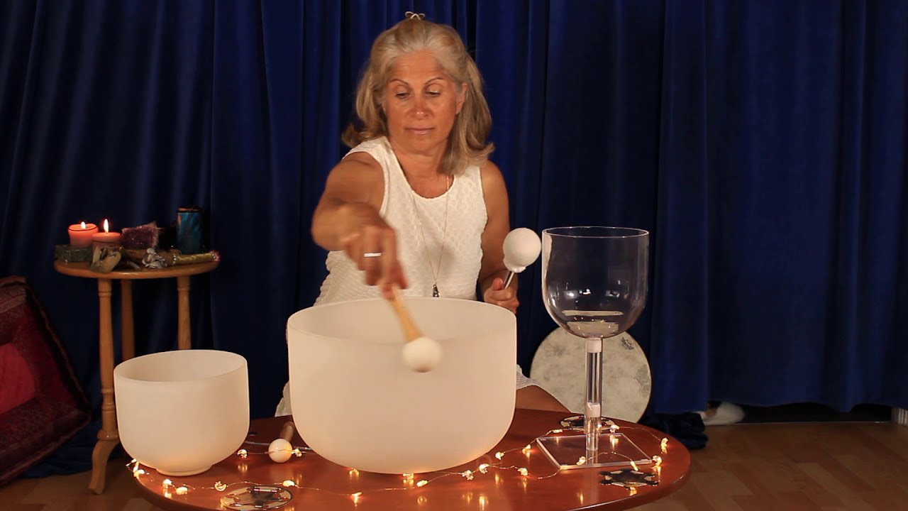 Guided Sound Meditation with Crystal Bowl - Andrea Rose Courey - YouTube
