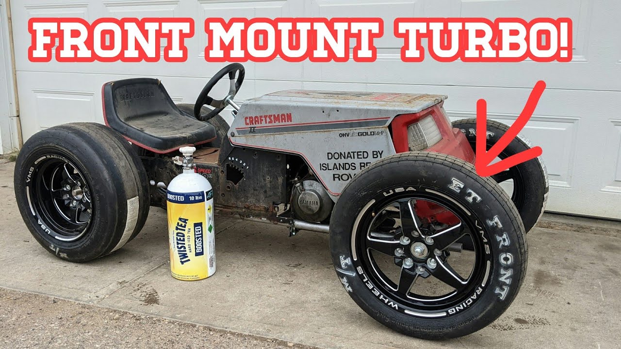 660cc Lawn Mower Gets Front Mount Turbo. - Pt 4 - YouTube