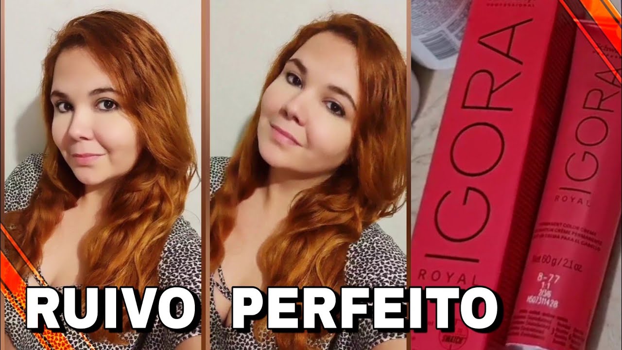Ruivo Perfeito com Igora 8.77 - Pintando cabelo sozinha em casa - YouTube