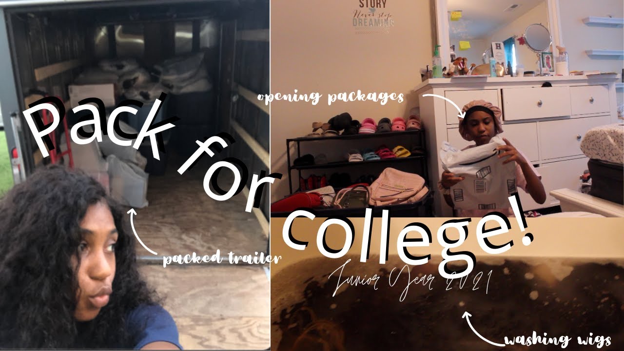 PACK FOR COLLEGE! pack with me for college move in! 2021 - YouTube