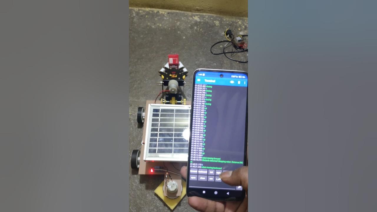 Solar Based Pick & Place, Floor Cleaning Robot using Bluetooth Controller - YouTube