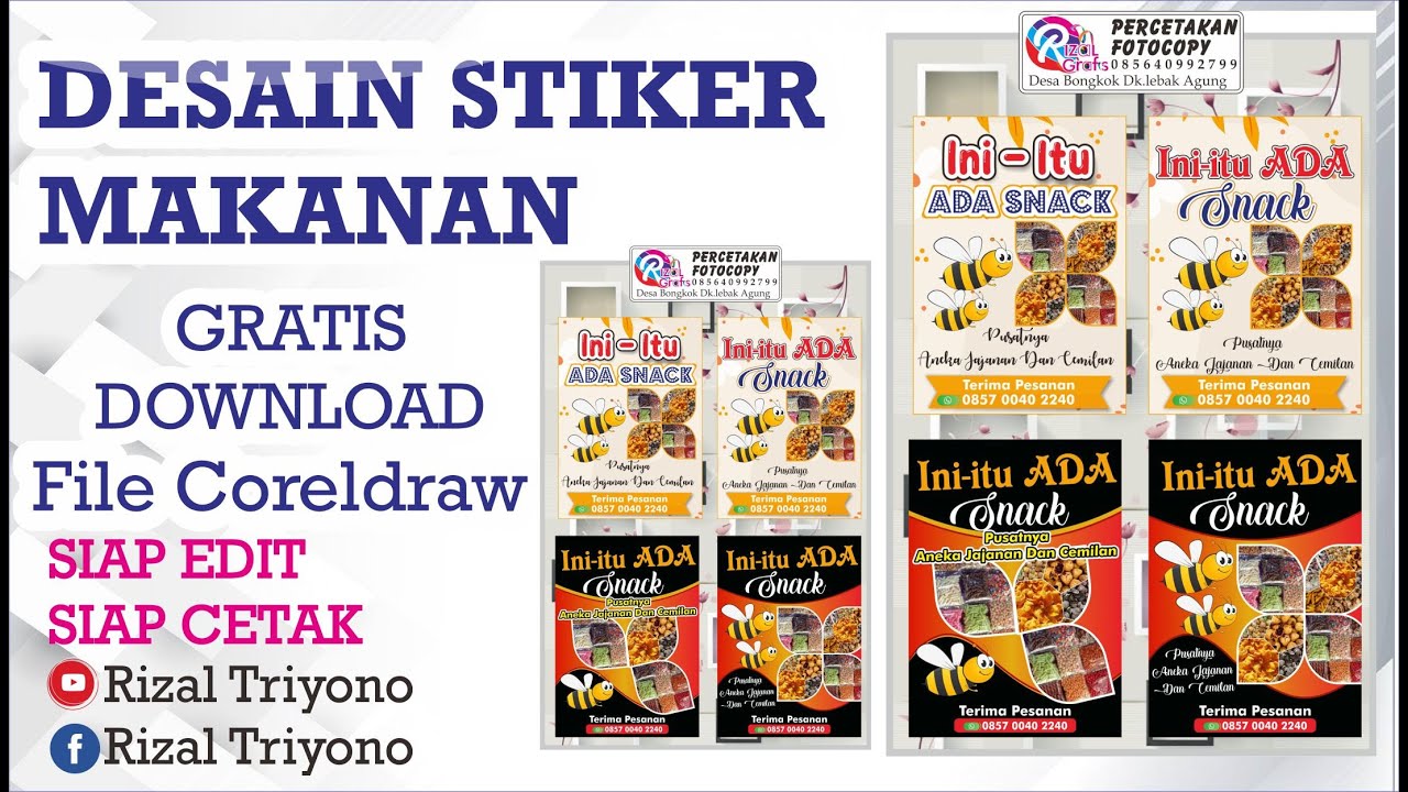 cara membuat desain stiker label makanan dengn coreldraw - YouTube