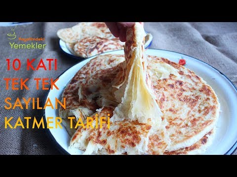 10 Katı Tek Tek Sayılan Muhteşem KATMER Tarifi / Oklava ve Merdanesiz Tel Tel  KATMER NASIL YAPILIR