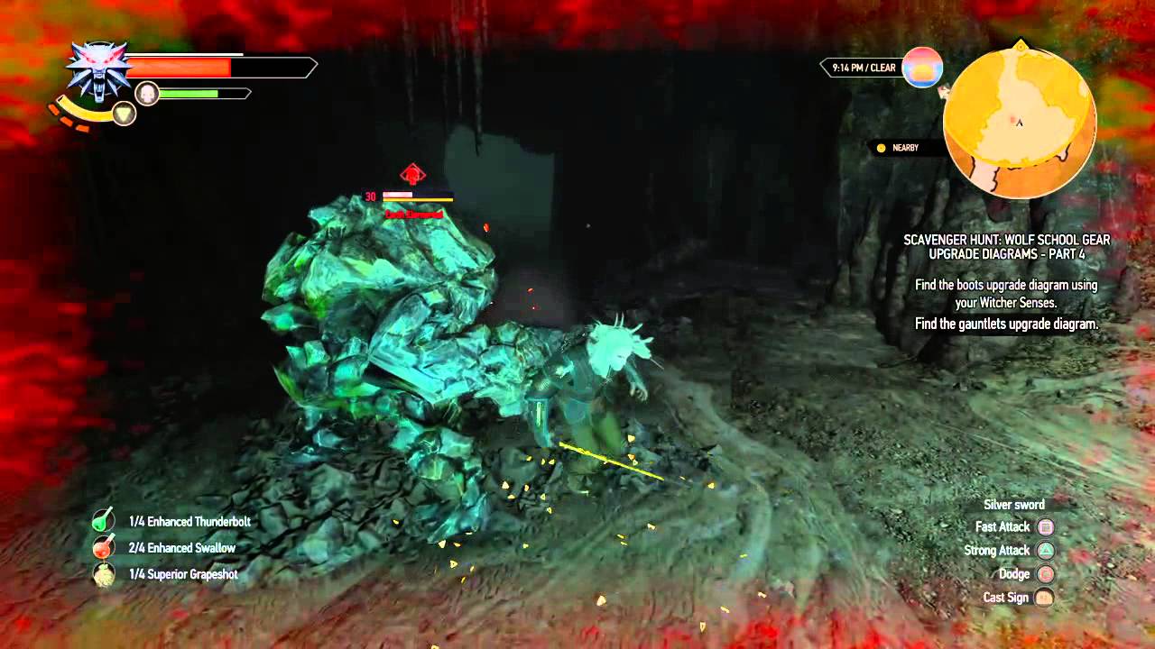 The witcher 3: golem fight BBB! - YouTube