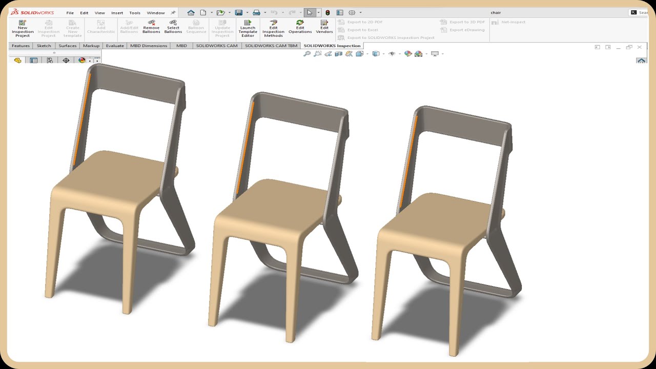 How To Make A Simple Modern Chair In Solidworks | Solidworks Tutorials ...