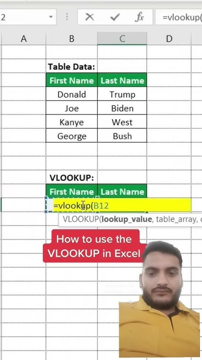 Vlookup in Excel 🔥 How to use vlookup in excel 🤯 New Excel trick 😀 #excel #vlookup #shorts - YouTube