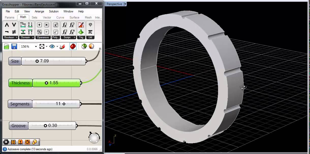 Fibonacci Golden Ratio Band - Grasshopper - YouTube