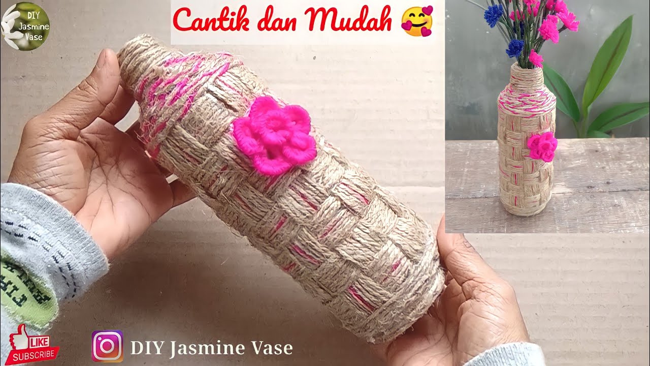 DIY Cara Membuat Vas Bunga Dari Botol Bekas || How to Make flower vase ...