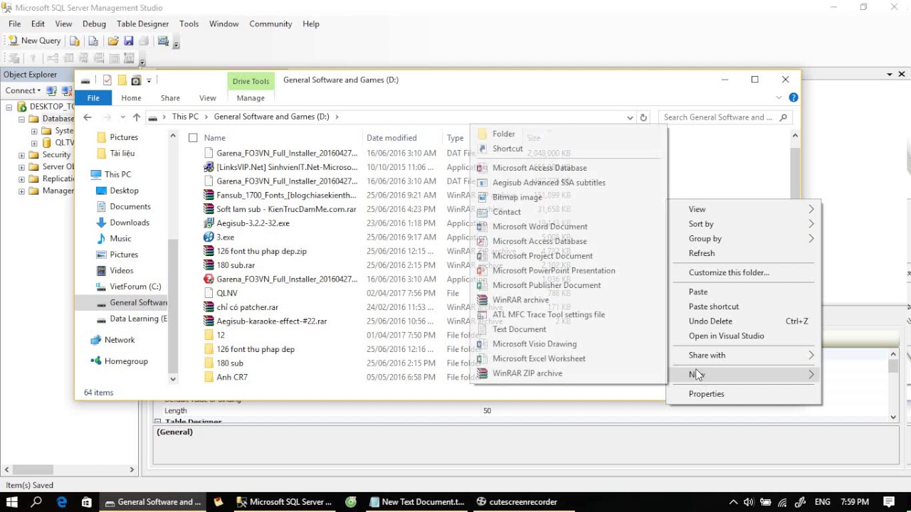 Hướng Dẫn Backup Ra Filemdf Trong Sql Và Mở Filemdf Vào Database Youtube