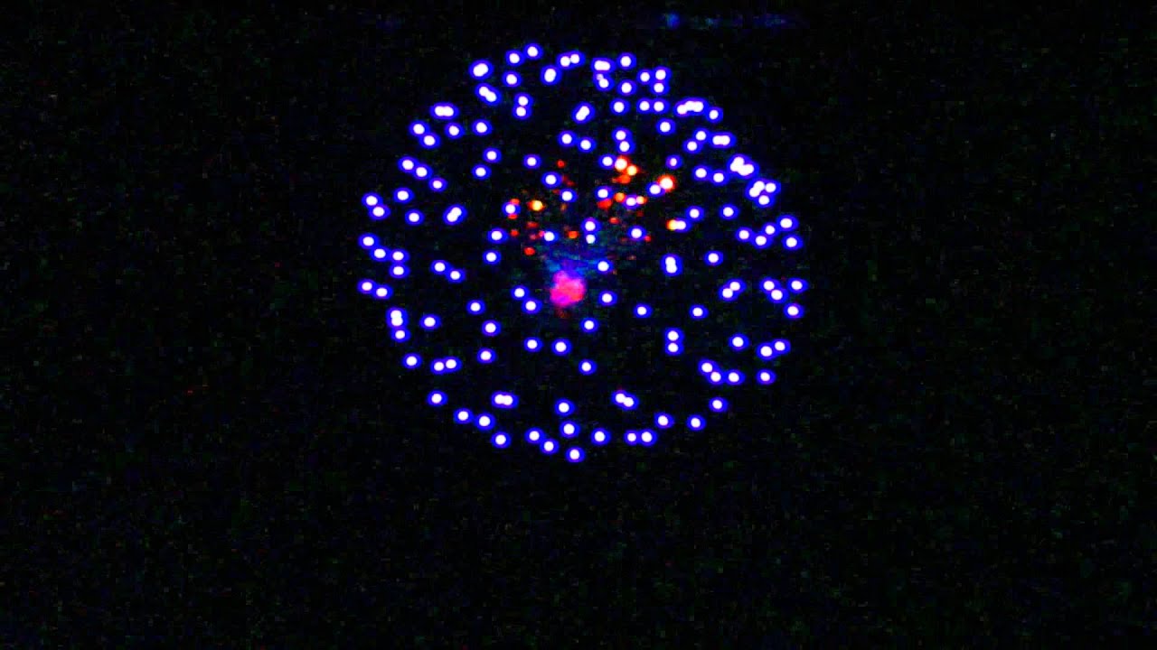 5 Inch Blue Peony with Yellow Pistil BDS5028 Display Fireworks Shell ...