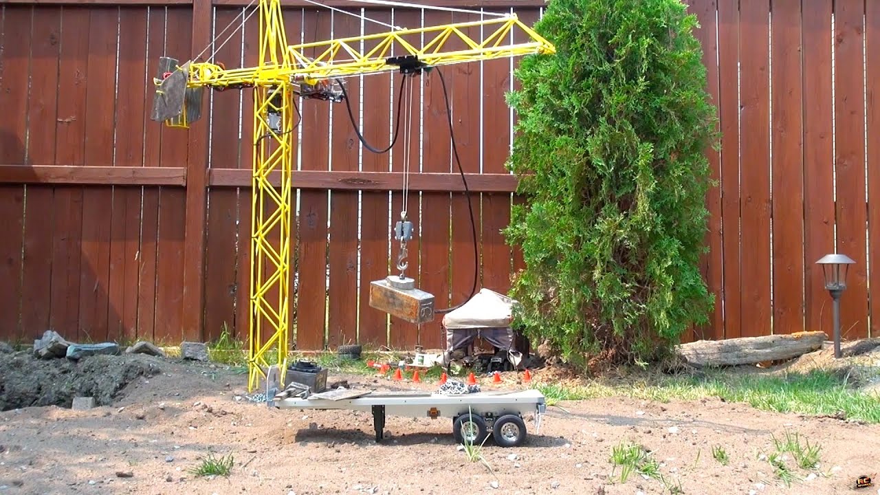 RC ADVENTURES - 5' Hand Made, High Steel Tower Crane & Electro-Magnet ...
