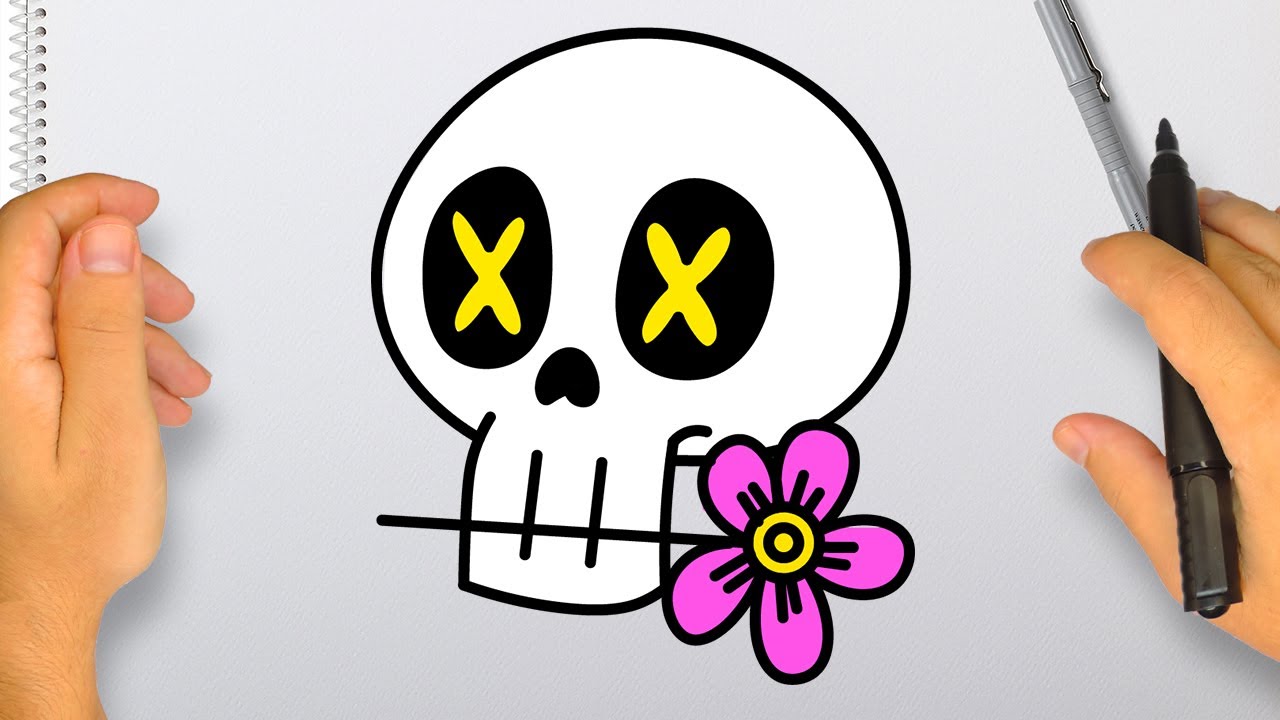 COME DISEGNARE UN TESCHIO | Passo dopo Passo Semplice e Facile - YouTube