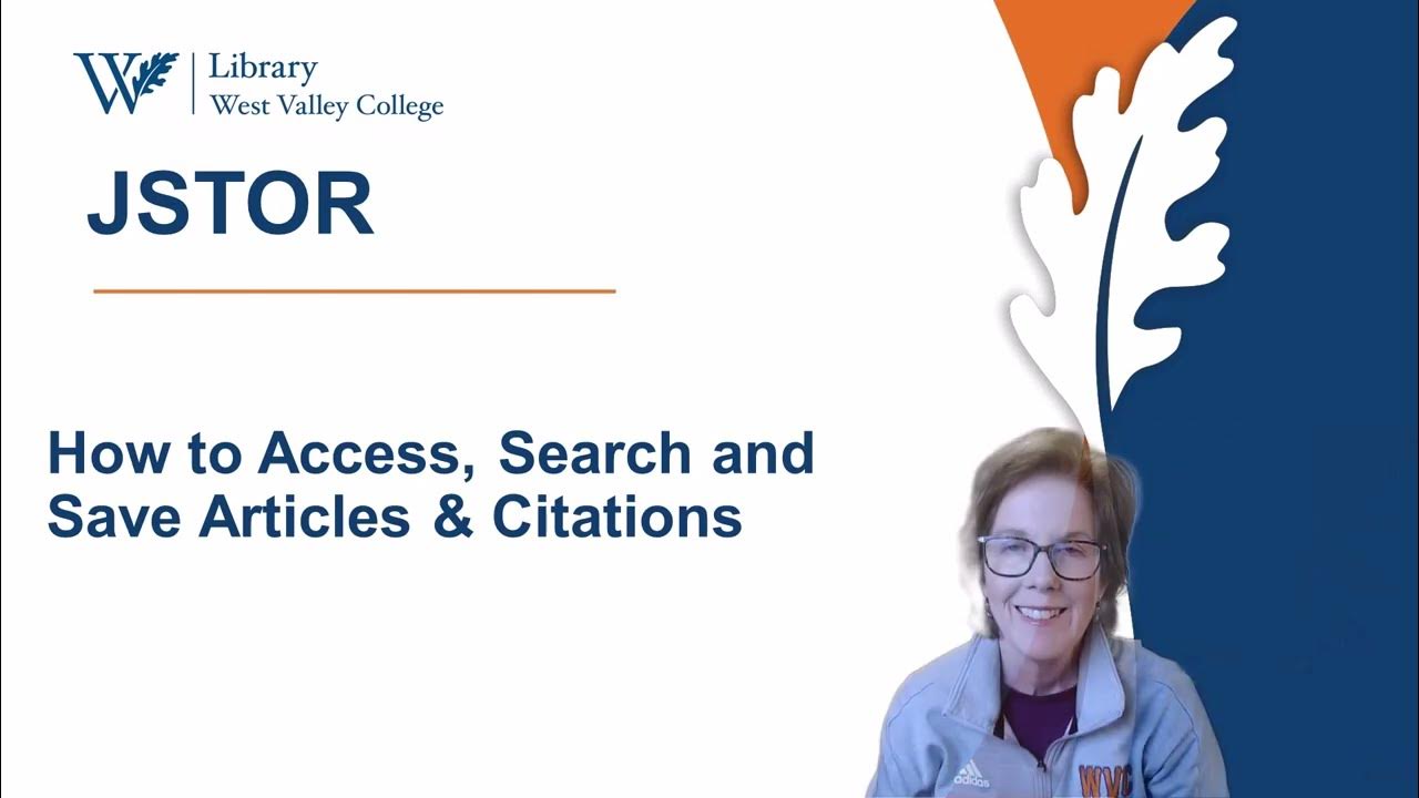 JSTOR: How to Access, Search and Save Articles and Citations - YouTube