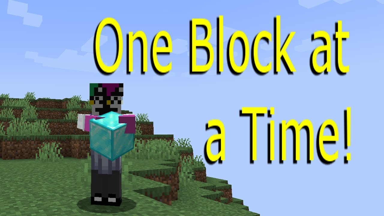 Minecraft One Block at a Time Snapshot Let's Play! - YouTube
