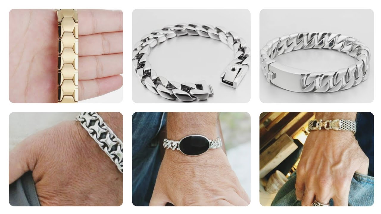 latest stylish Rupa bracelet design 2022||ছেলেদের হাতের রুপার বেসলেট ...