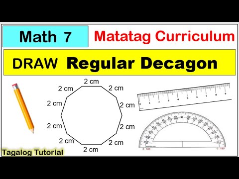 Math 7 How to draw regular decagon given its side measure #matatag # ...