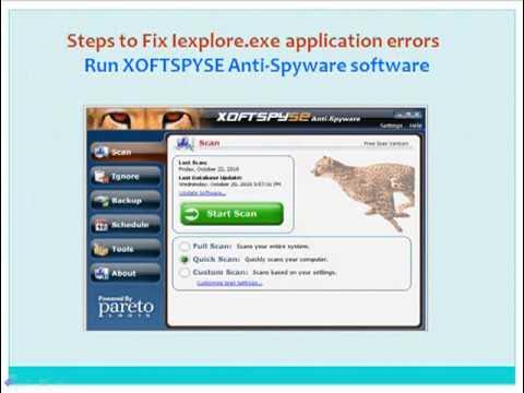 Fix Iexplore.exe application errors - YouTube