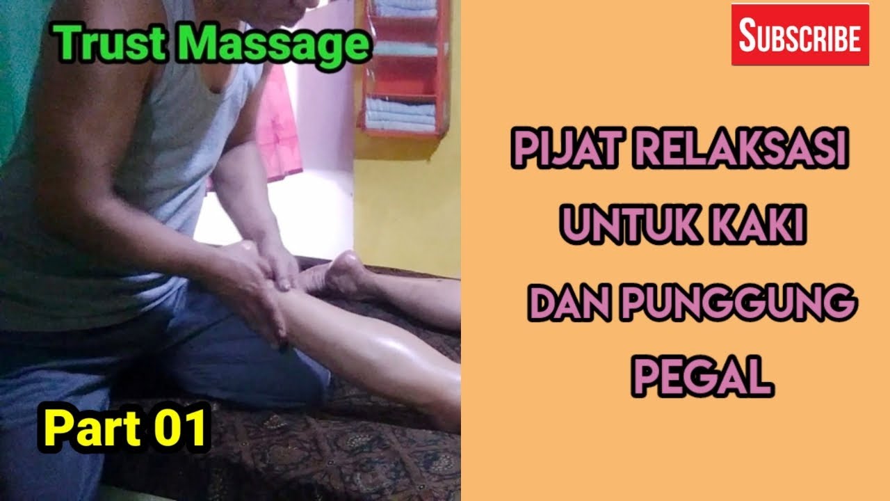 Relaksasi pijat kaki dan punggung pegal - YouTube