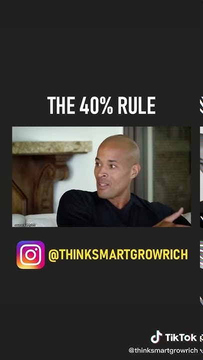 David Goggins On The 40 percent Rule - YouTube