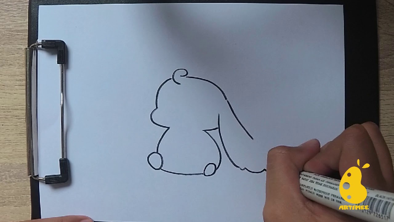 How to Draw fluffy bunny - YouTube
