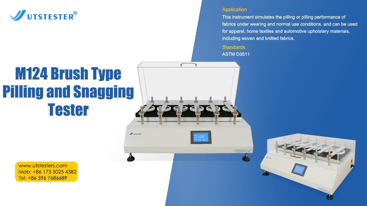 M124 Brush Type Pilling and Snagging Tester - YouTube