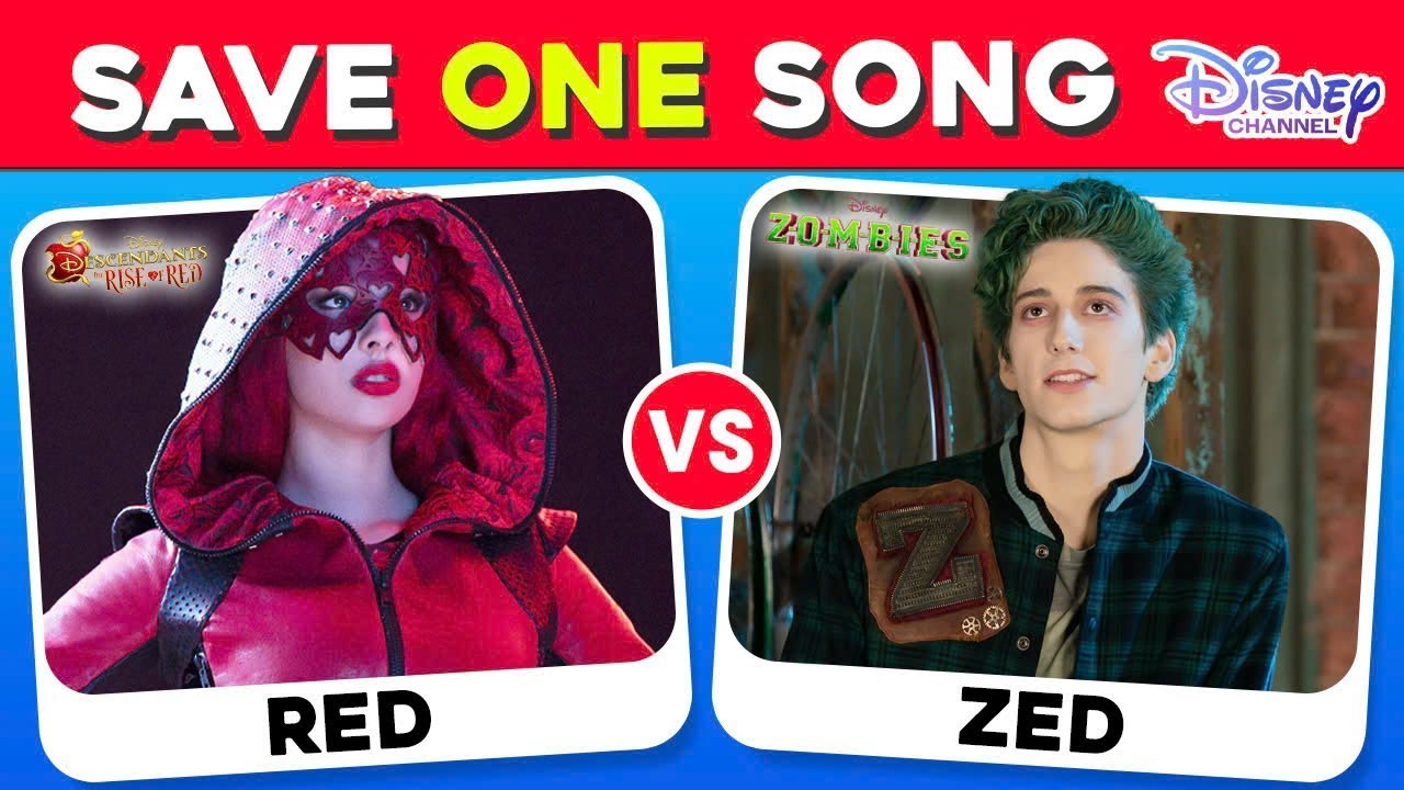 Save One Song Descendants 🎶 vs ZOMBIES 🧟‍♂️| Disney Song Quiz | Red ...