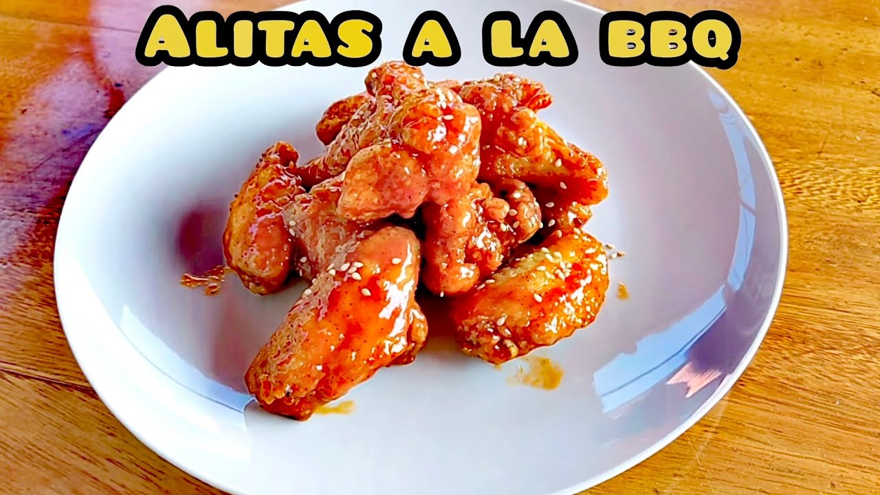 ALITAS A LA BBQ/ALITAS DE POLLO A LA BBQ/RECETA FACIL - YouTube