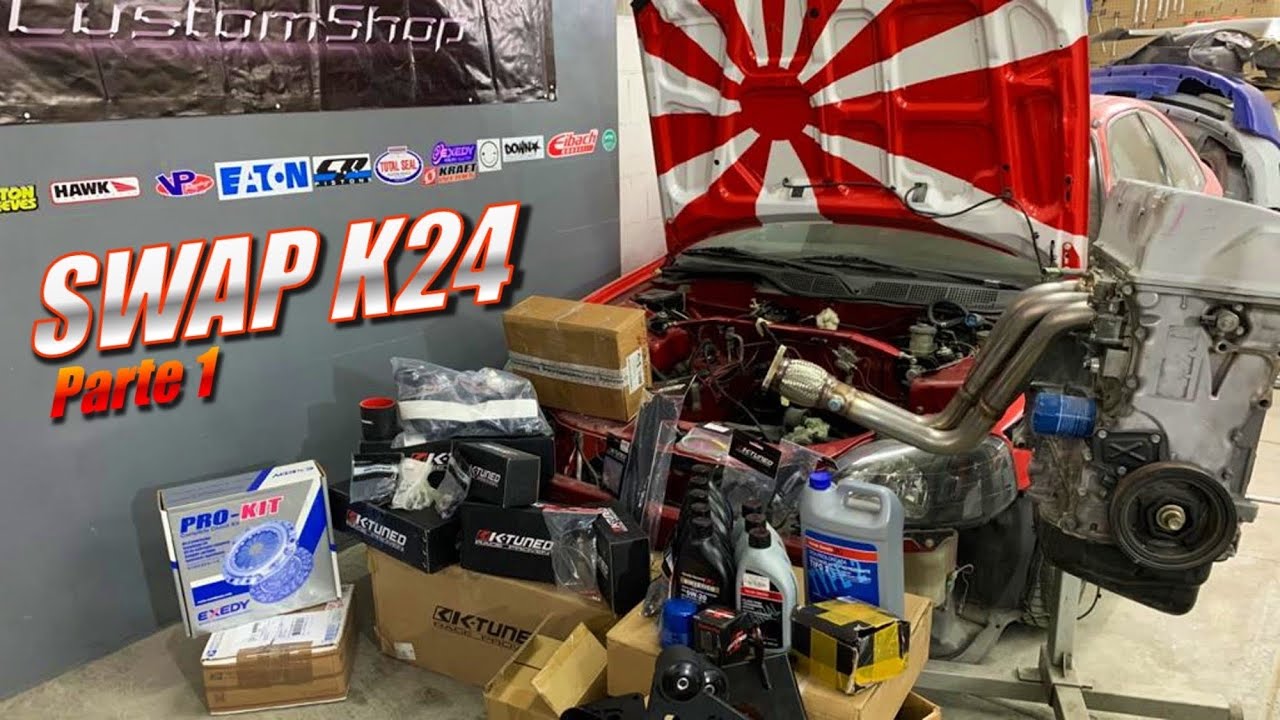 COMO HACER UN SWAP K24 EN UN CIVIC SIR PARTE 1! SIR CUSTOM SHOP - YouTube