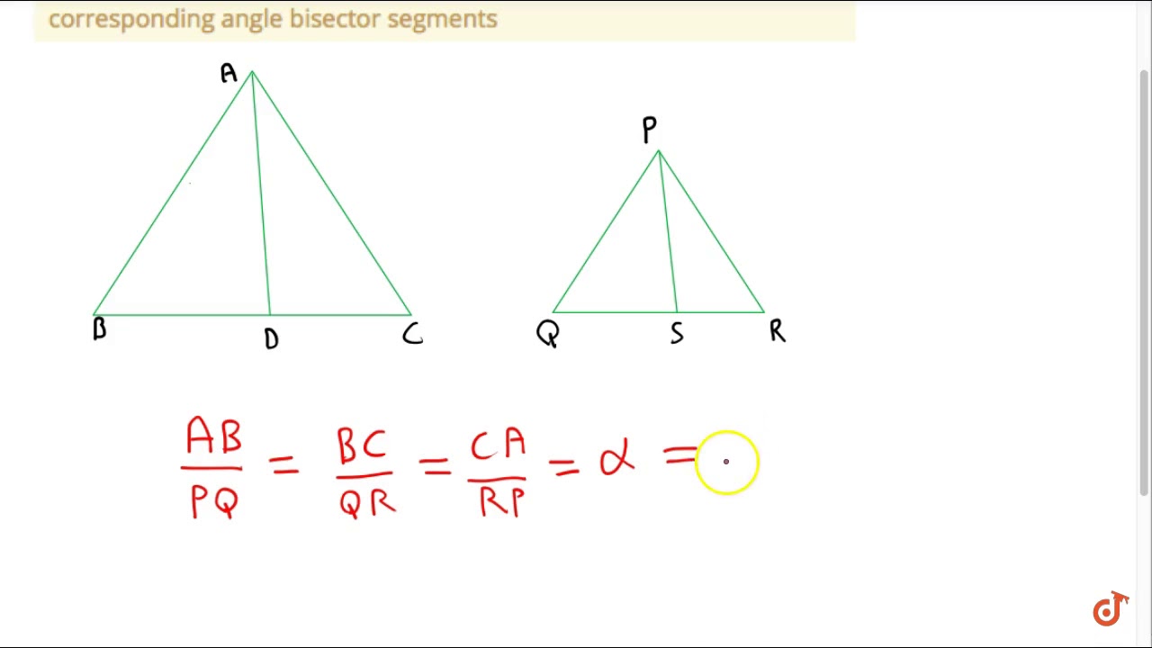 The area of two similar triangle are in the ratio of the square of the ...
