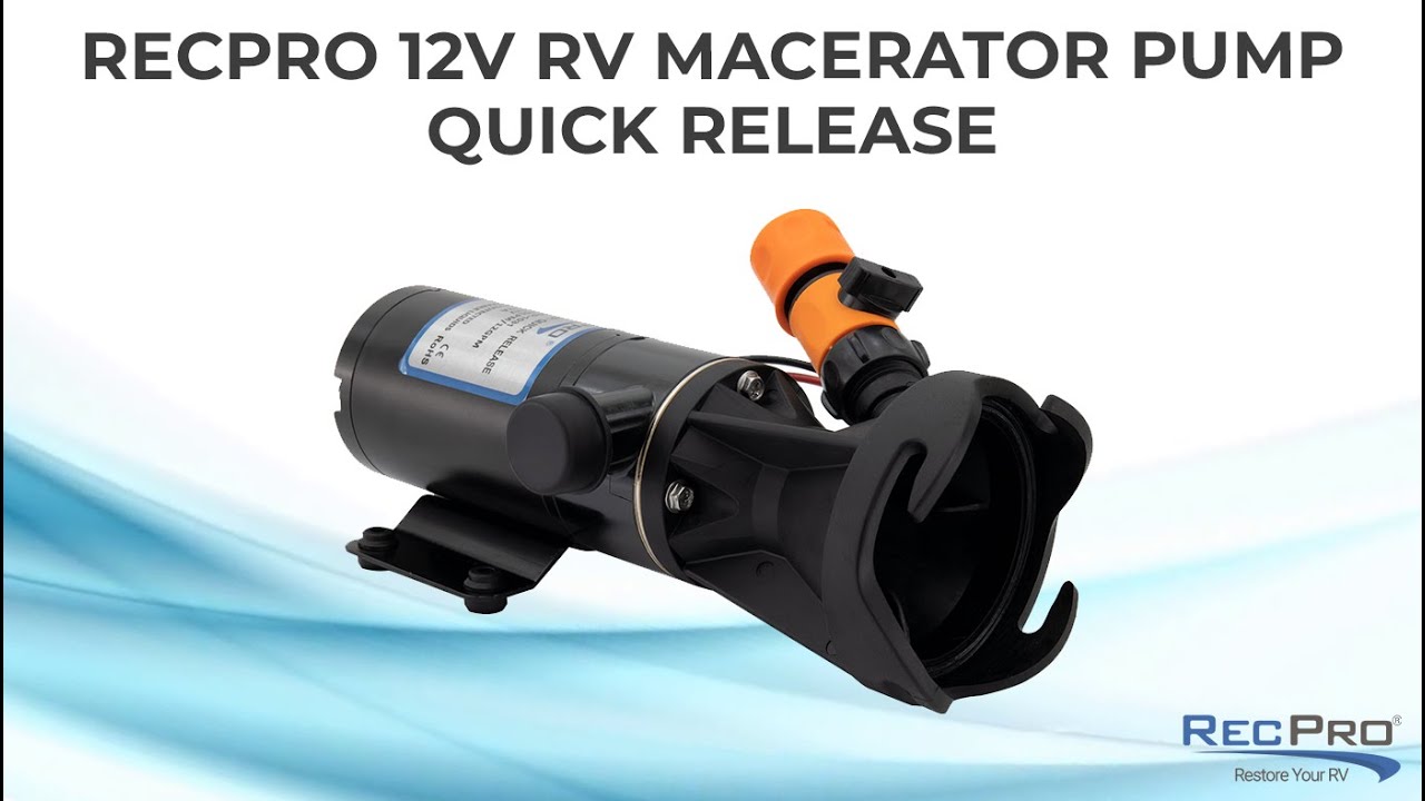 RecPro 12V RV Macerator Pump Quick Release - YouTube