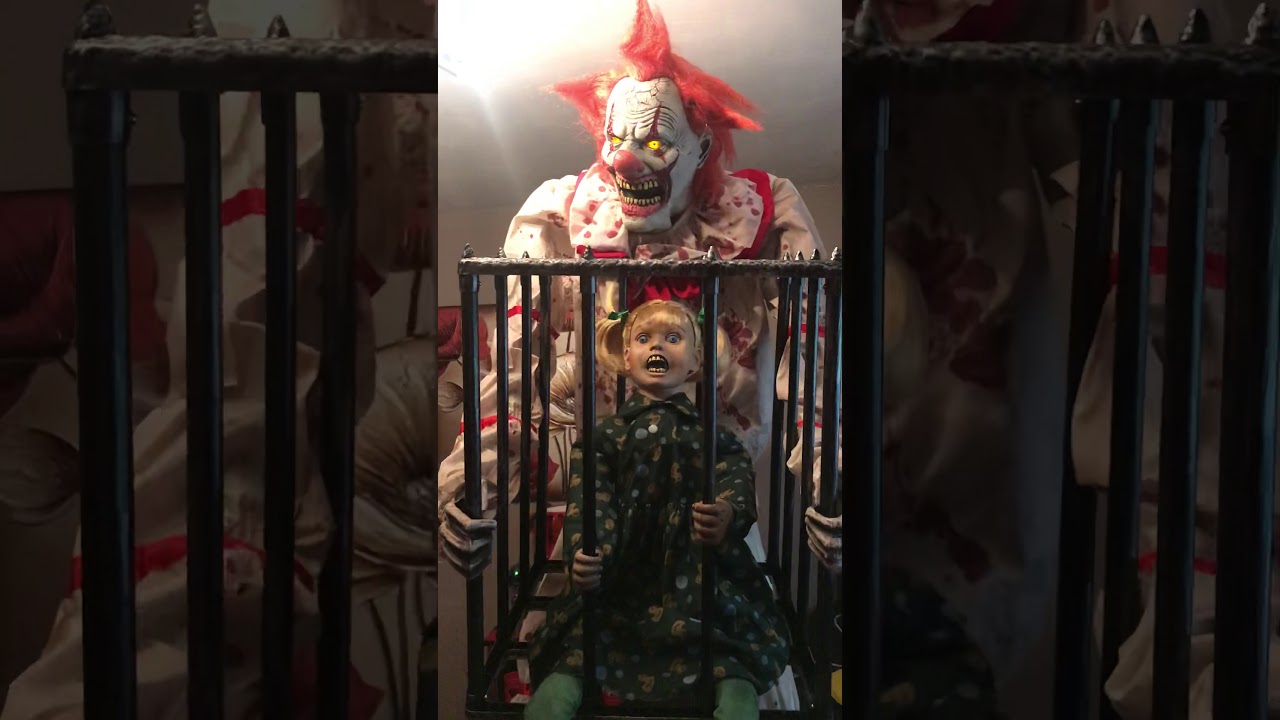 CAGEY THE CLOWN WITH KID IN CAGE - YouTube