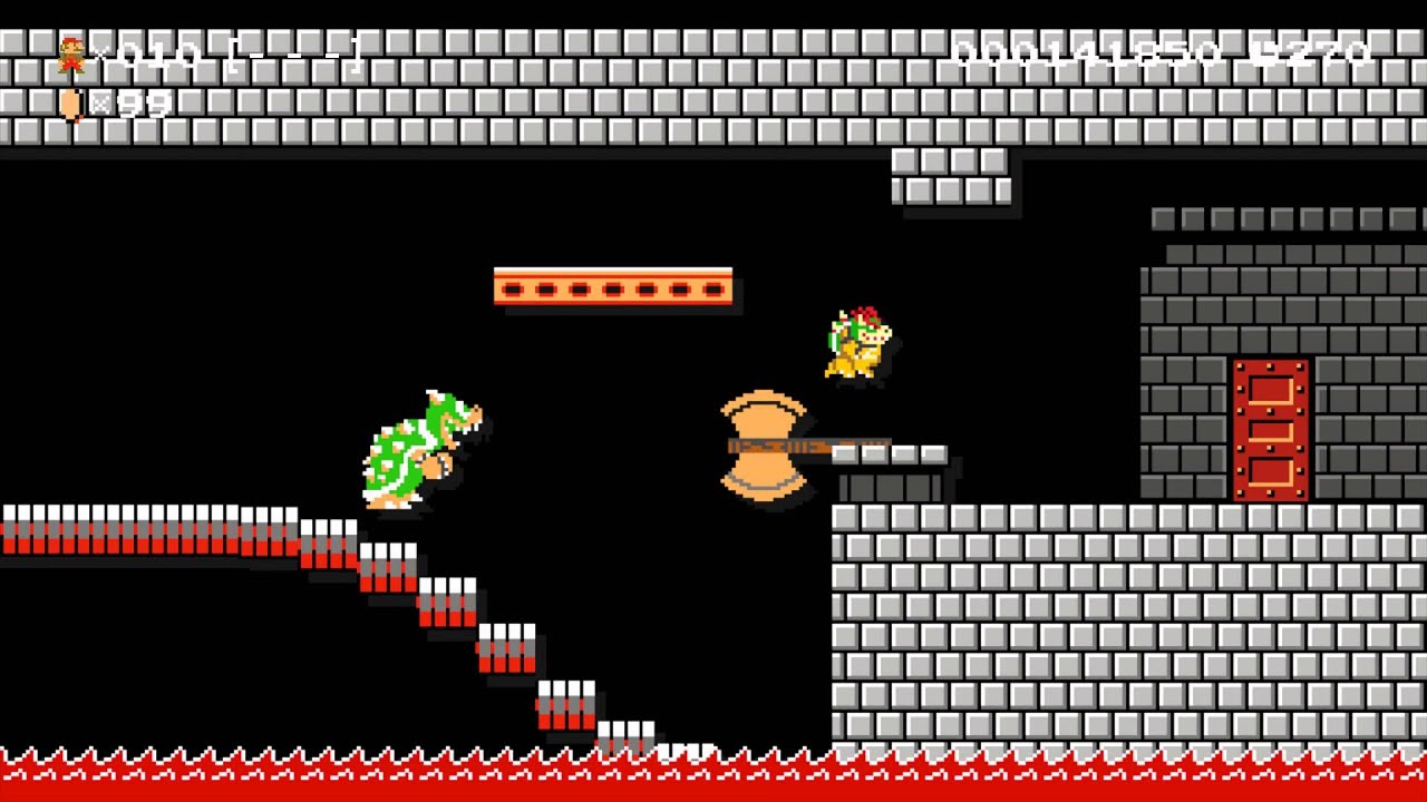 Super Mario Maker: Sample Course "1-4 Remix (Castle)" [1080 HD] - YouTube
