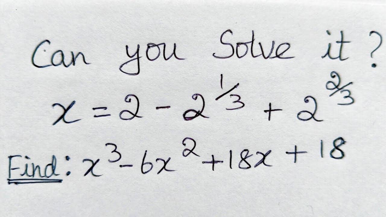 Chinese Math Olympiad Question | You Should Be Able To Solve This | A ...