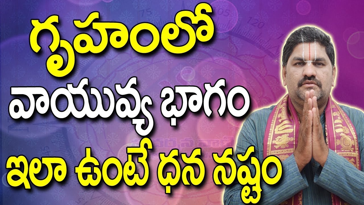 SV-0494 గృహంలో వాయువ్య భాగం ఇలా ఉంటే ధన నష్టం | Vayavya Vastu Dosh ...