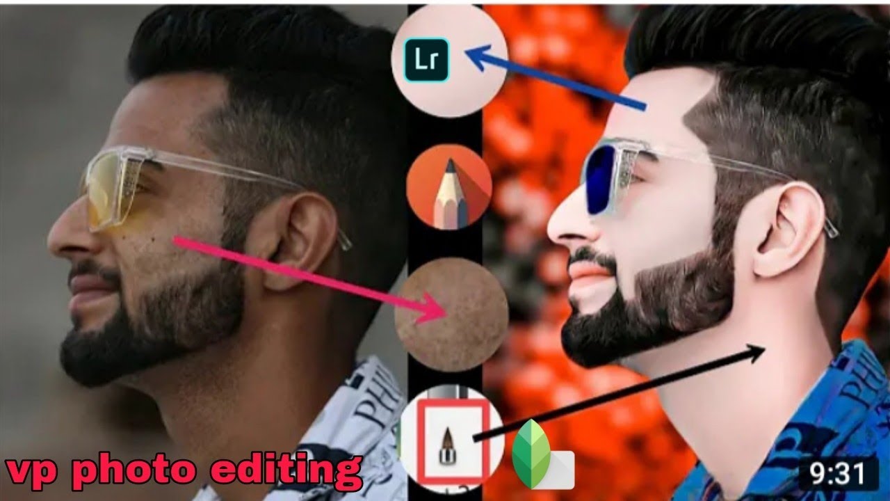 face ko smooth aur gora kaise kare !! snapseed photo editing!! vp photo ...