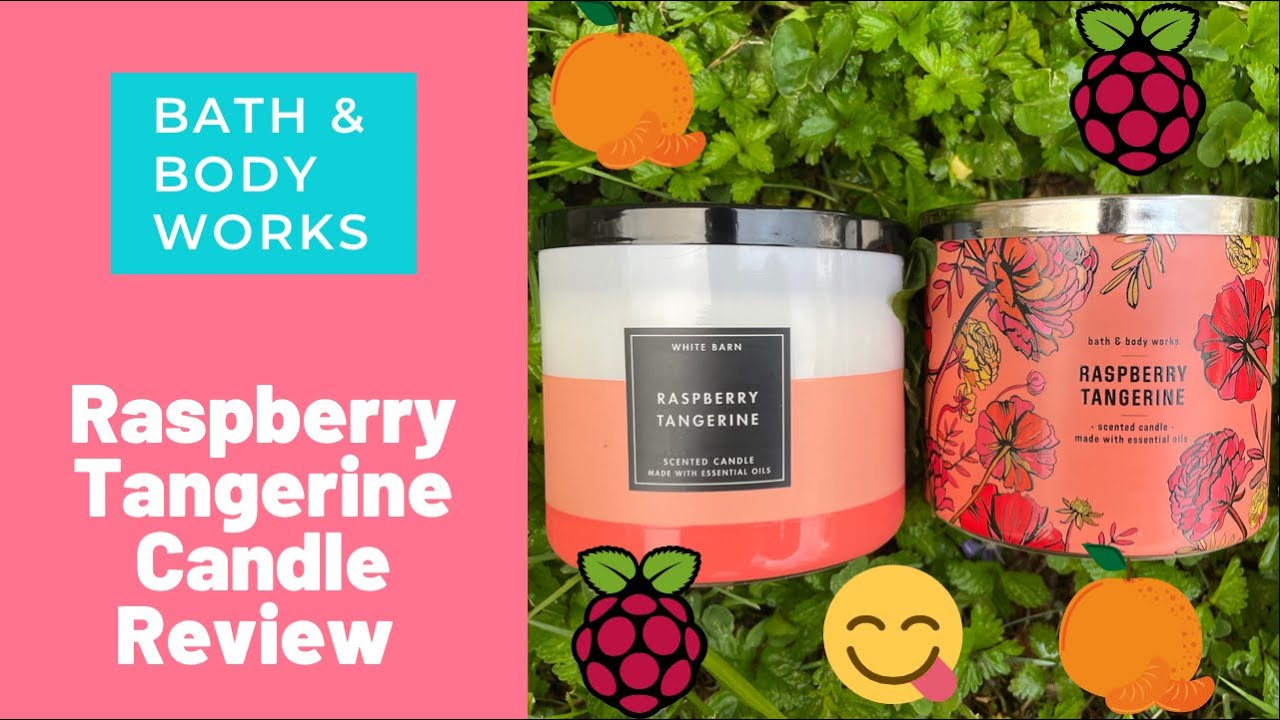 Bath & Body Works Raspberry Tangerine Candle Review - YouTube