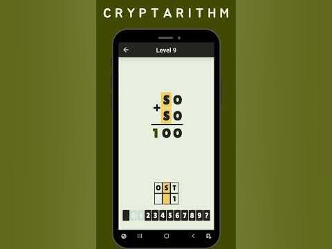 Cryptarithm Android Game - YouTube
