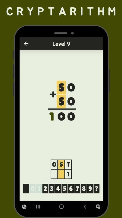 Cryptarithm Android Game - YouTube