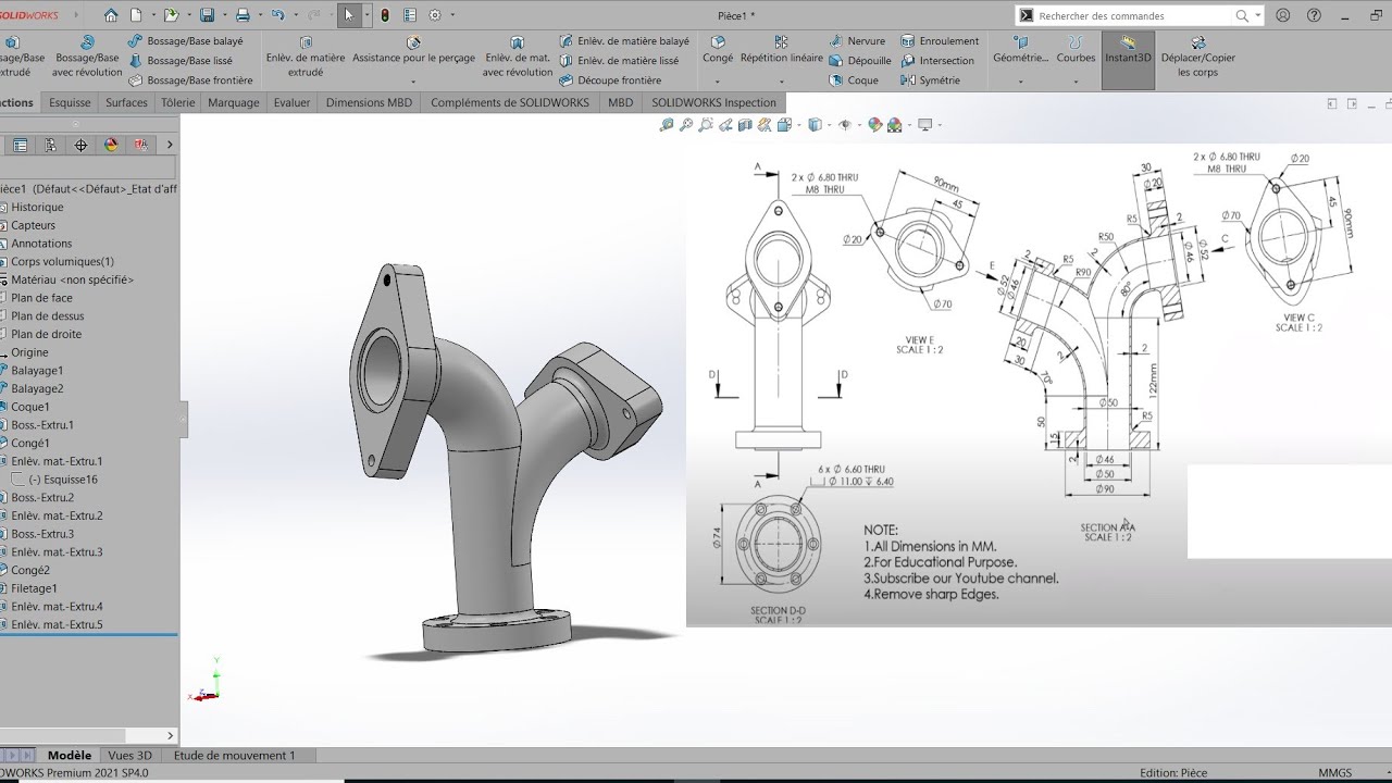 solidworks tutoriel - YouTube