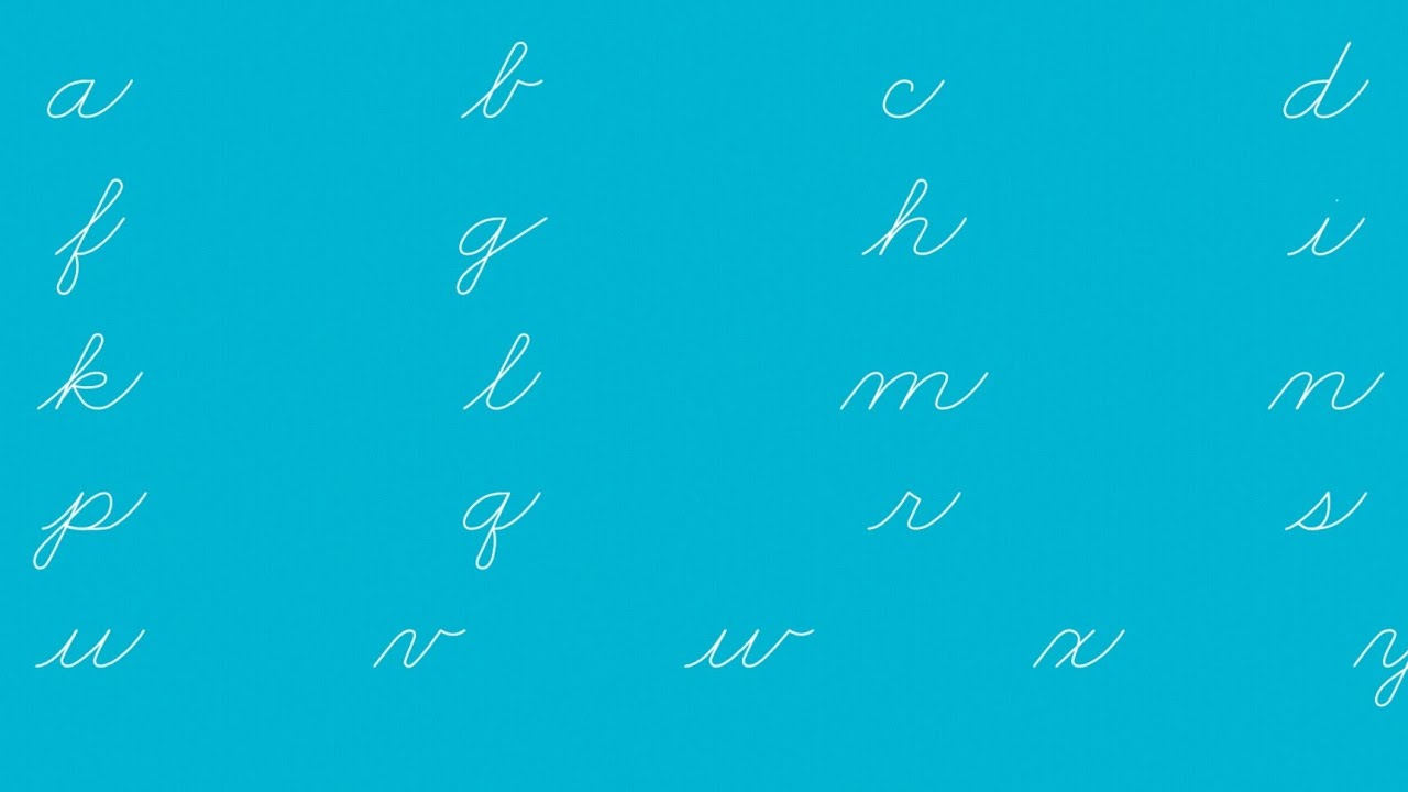 How to write English big and small letters | Cursive writing a to z ...