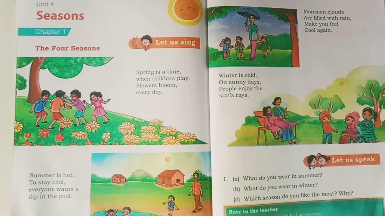 unit -4 Seasons Chapter -1 The Four Seasons English Book Mridang Class ...